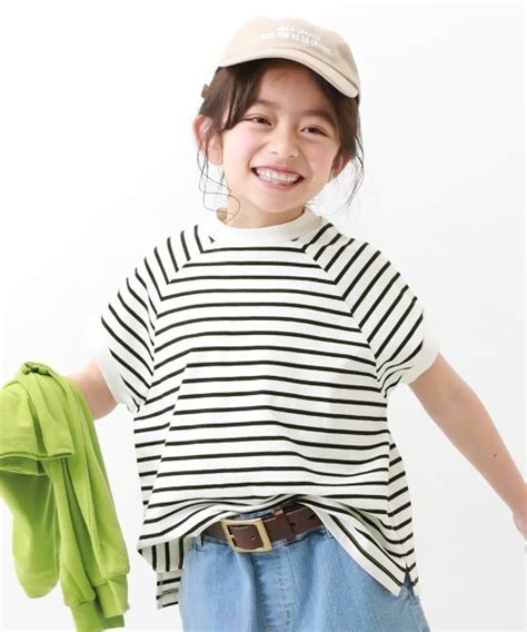 Devirock（デビロック）の「モックネック先染め ボーダー半袖tシャツ（tシャツカットソー）」 Wear