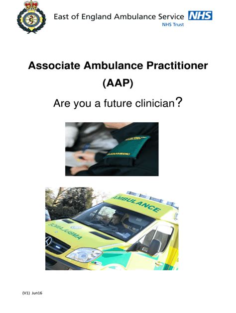 Fillable Online Associate Ambulance Practitioner Aap Are You A Future Fax Email Print