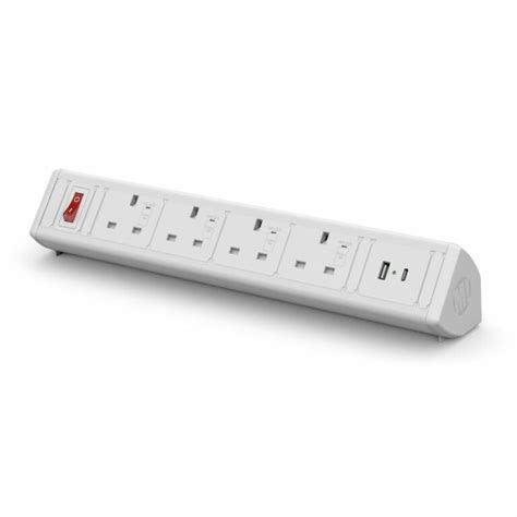 BOOST 4 Socket Plus USB Power Module Desktop Power 5 Year Warranty