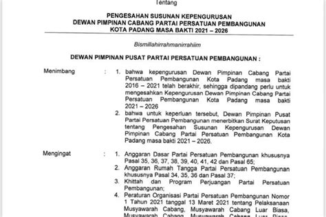 Sk Dpp Bikin Hubungan Dpc Ppp Kota Padang Dan Dpw Ppp Sumbar Retak Sampai Menggugat Ke Mahkamah