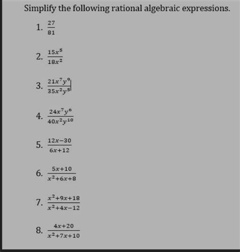 Simplifying Rational Expressions Brainly Ph