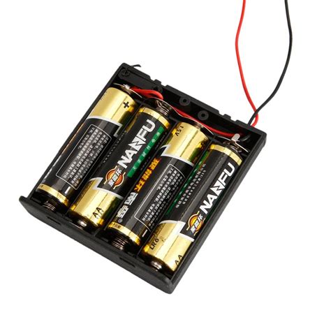 PCS New X AA A Battery V Plastic Holder Box Case With ON OFF Switch Black US EBay