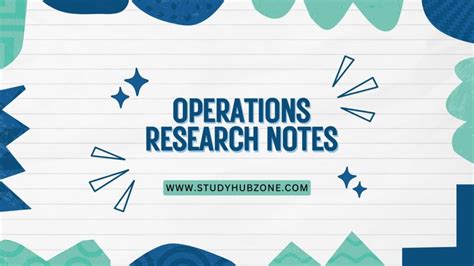 Operations Research Notes Download Pdf Now