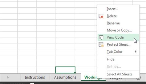 Disabling Sheet Unhide In Excel A4 Accounting