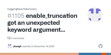 Enabletruncation Got An Unexpected Keyword Argument Direction