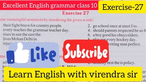 Reordering The Sentences Class 10 Rearrange The Words In Proper Order
