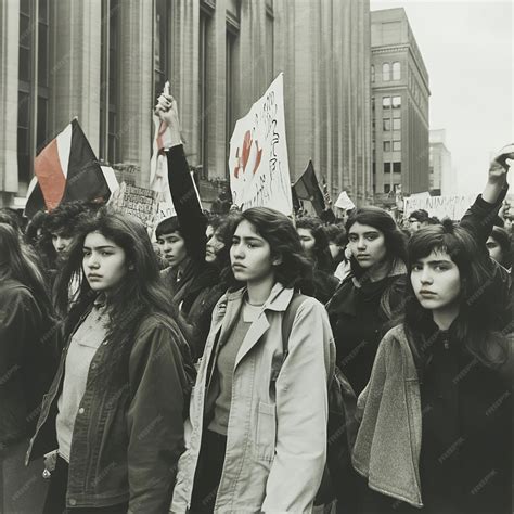 A Group Of Girls Holding Signs That Says Quot On It Premium Ai