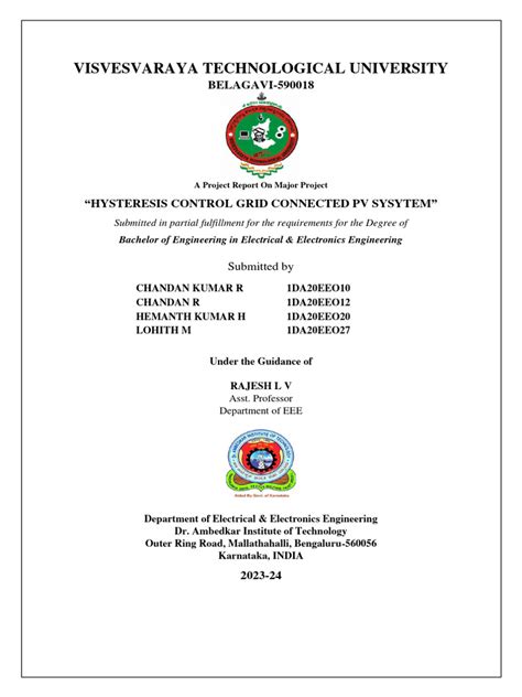 Major Project Batch 1 Pdf Power Inverter Photovoltaics
