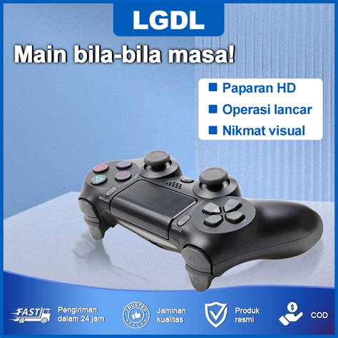 Gamepad Wayarles 6 Axis Gyro Dwi Getaran Tiada Lengah Bluetooth Untuk Ps4 Ps3 Pc Android