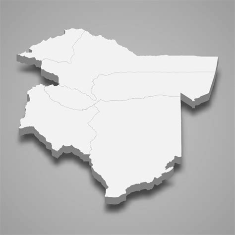 Premium Vector 3d Isometric Map Of Simiyu Is A Region Of Tanzania
