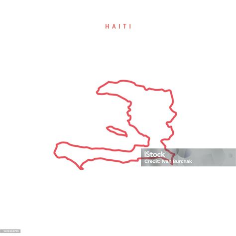 Haiti Editable Outline Map Vector Illustration向量圖形及更多住宅區圖片 住宅區 剪裁圖
