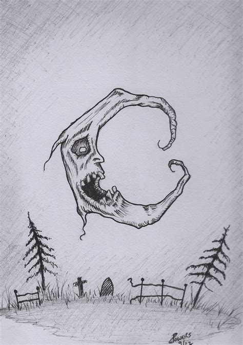 Moon Grave Art Drawing