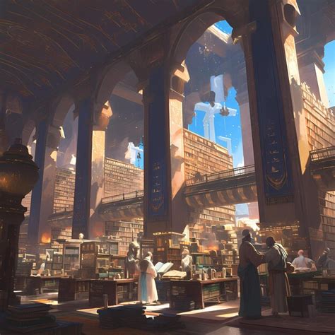 Premium Photo Magical Library Of Knowledge Perfect For Fantasy