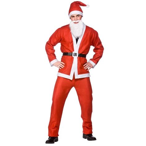 Budget Santa Suit 5 Piece Set Sashes And Tashes