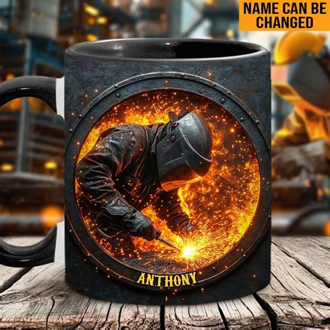 T For Welder Man Personalized Welder Accent Mug Welder T For