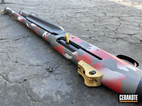 Custom Camo Benelli Shotgun Cerakoted Using Snow White Tactical Grey