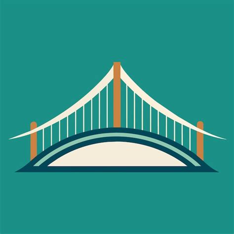 Premium Vector A Bridge Spanning Across A Body Of Water Connecting