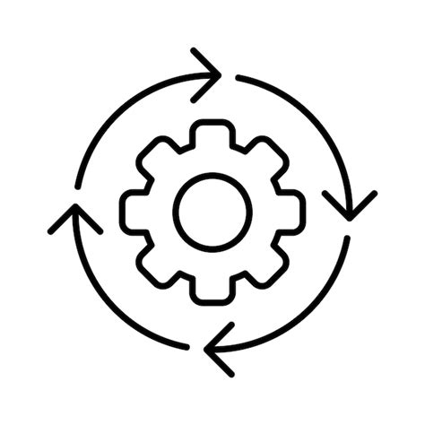 Premium Vector System Restart Automation Outline Icon Vector Illustration