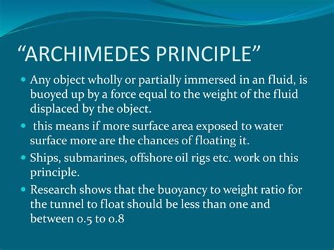 Submerged Floating Tunnel Pptx Physics Science