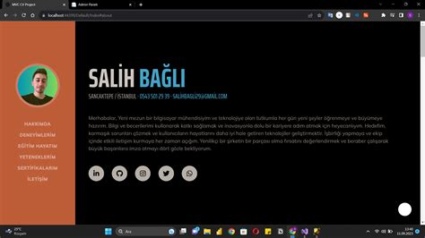 GitHub salihbagli MVC Cv ASP NET MVC İLE DİNAMİK CV SİTESİ