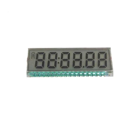 Panel LCD De Segmento Positivo De 6 D Gitos TN De 17 Pines Sin