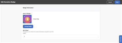 How To Create And Edit Donation Badges Beanstack Help Center