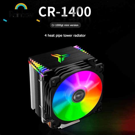 Resfriador De CPU Tipo Torre Tubos De Calor De Cobre Puro RGB PWM Pin Radiador Do Ventilador