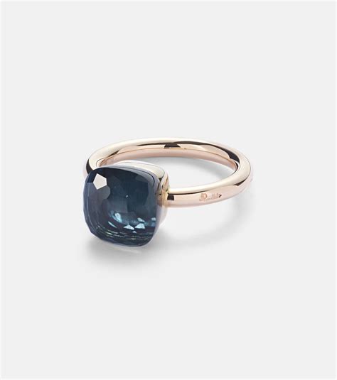 Nudo 18kt Gold Ring With London Blue Topaz In Blue Pomellato Mytheresa