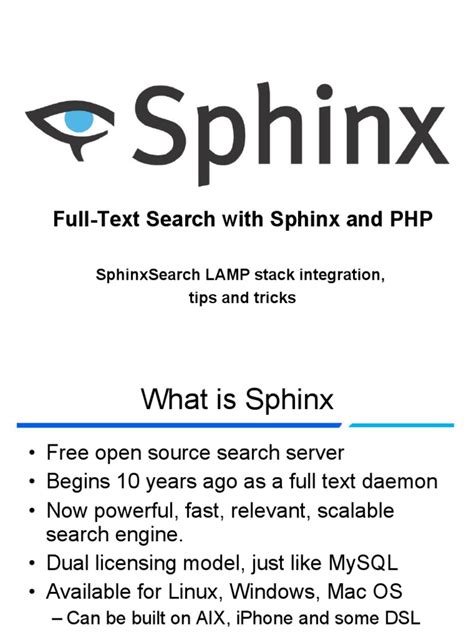 Full Text Search Sphinx Php Pdf Microsoft Sql Server Database Index