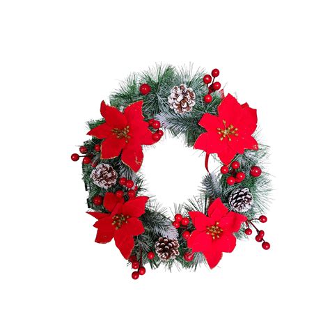 Коледен венец Gerdani Bg 35см цветя шишарки Emag Bg
