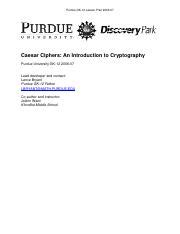 CRYPTOGRAPHY WORKSHEET Name Class Encode The Following Messages Caesar Cipher Course Hero