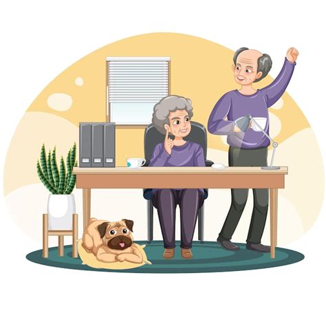 Ilustración de una pareja hablando Vector Premium