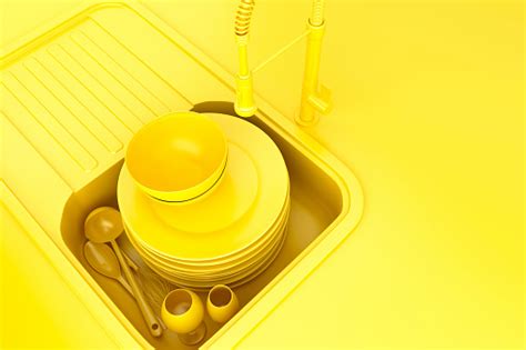 더러운 주방 및 요리 주방 싱크입니다 3 차원 일러스트 레이 션 3차원 형태에 대한 스톡 사진 및 기타 이미지 3차원 형태