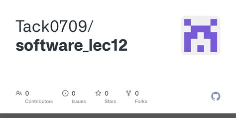 GitHub Tack Software Lec