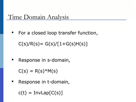 Ppt On Time Domain And Frequency Domain Analysis Ppt