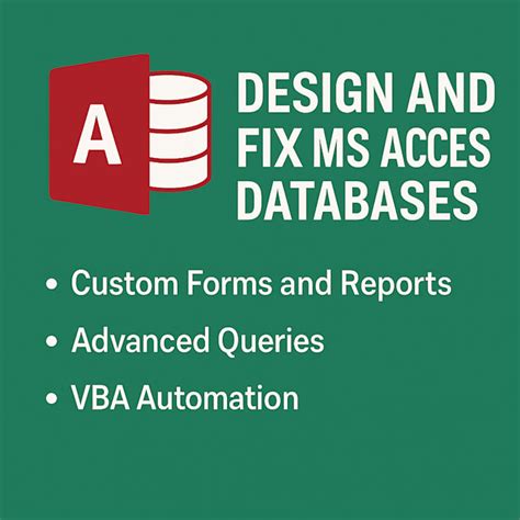 Design And Fix Ms Access Databases With Reports And Queries By Data
