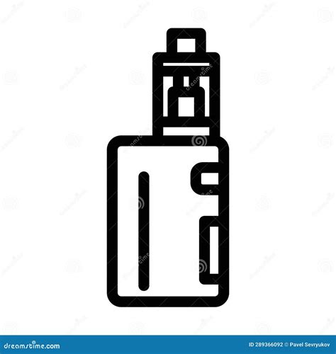 Electric Cigarette Nicotine Line Icon Vector Illustration Stock