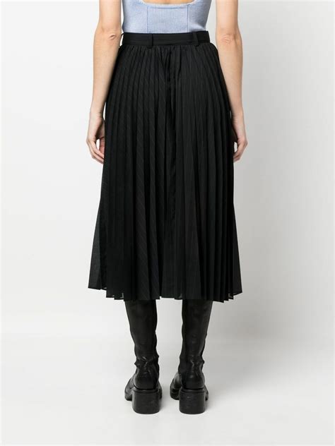 Sacai Chalk Stripe Midi Skirt Sacai