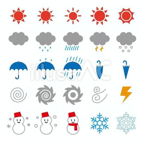 Free Vectors Weather Set Color