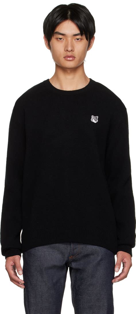 Maison Kitsuné Black Fox Head Sweater SSENSE Canada