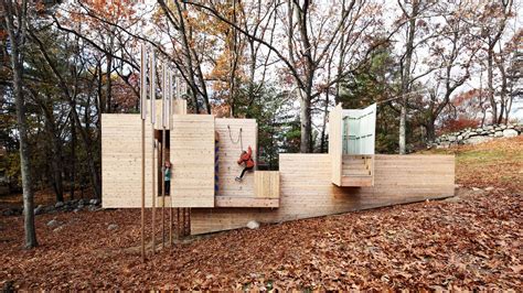 Boxy Modernist Playground Combines Bauhaus With A Lookout And Zip Line