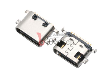 Usb Type C 16p 沉板母座 品赞电子