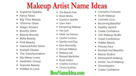Makeup Artist Name Ideas In India For Wedding