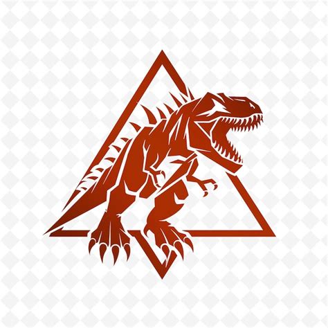 Premium Psd An Image Of A Dinosaur Head With A Triangle On It