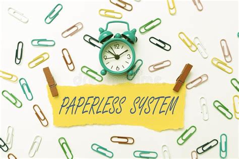 Writing Displaying Text Paperless System Business Overview Storage Or Communication Of
