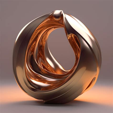 A Abstract Fluid Shape Premium Ai Generated Image