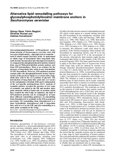 Pdf Alternative Lipid Remodelling Pathways For