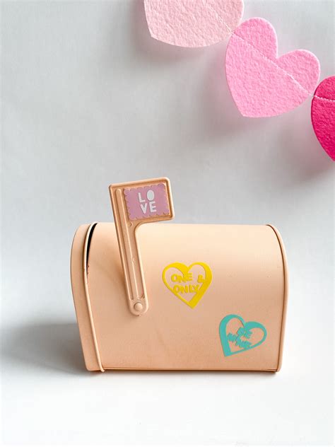 Personalized Heart Conversations Peach Mailbox Party Favor Valentine