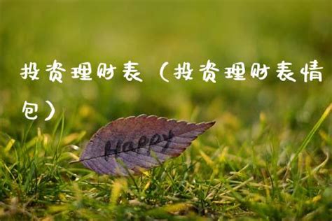 投资理财表投资理财表情包 财经之家