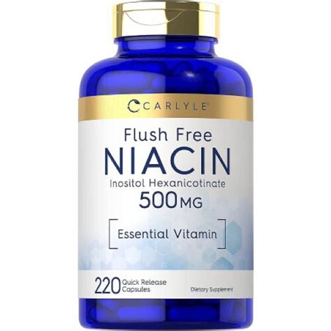 Carlyle Niacin Flush Free Supplement 500mg 220 Capsules 220 Capsules